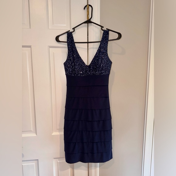 Dresses | Navy Sparkle Dress | Poshmark